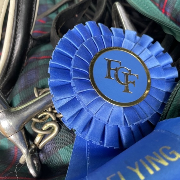 Vintage Equestrian | Accents | Blue Ribbon St Place Horse Show Satin ...
